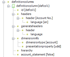 Definition Column Settings Sub-Elements – Clausion User Documentation